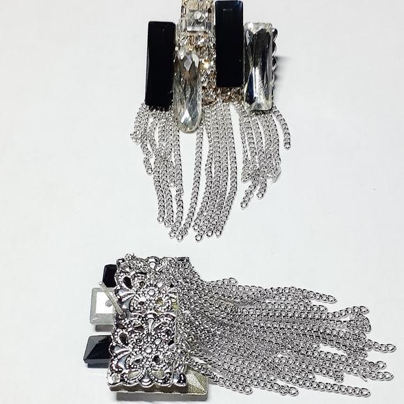 T&J | Jewelry | Modern Crystal Tassel Earrings | Poshmark